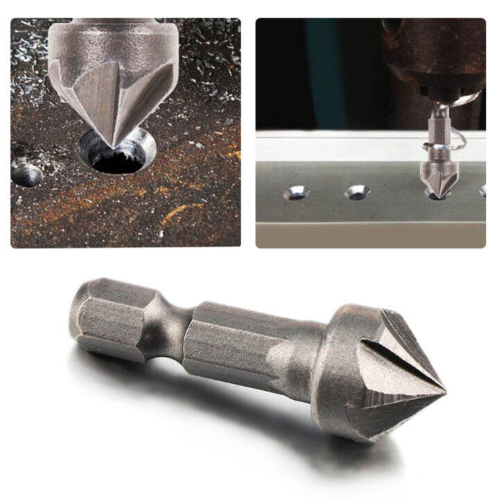 Hexagonal Shank Six-Blade Countersink Drill Woodworking Hole Opener ...