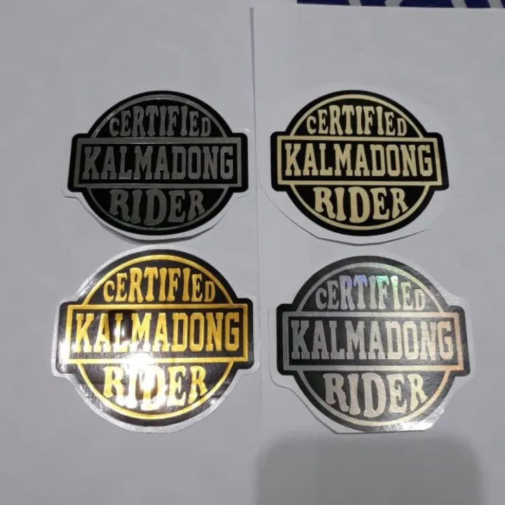 Kalmadong Rider - Round Sticker Decal in Silver, Gold & Hologram | Lazada PH