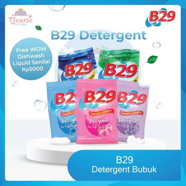 B29 Detergent Bubuk Water Solution DASS / Detergent + Softener 750gr - Detergent Pakaian Putih ...