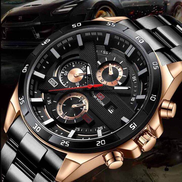 Jam Tangan Kuarsa Pria Tonton Band Baja Pria Besar Gerakan Bisnis Dial ...