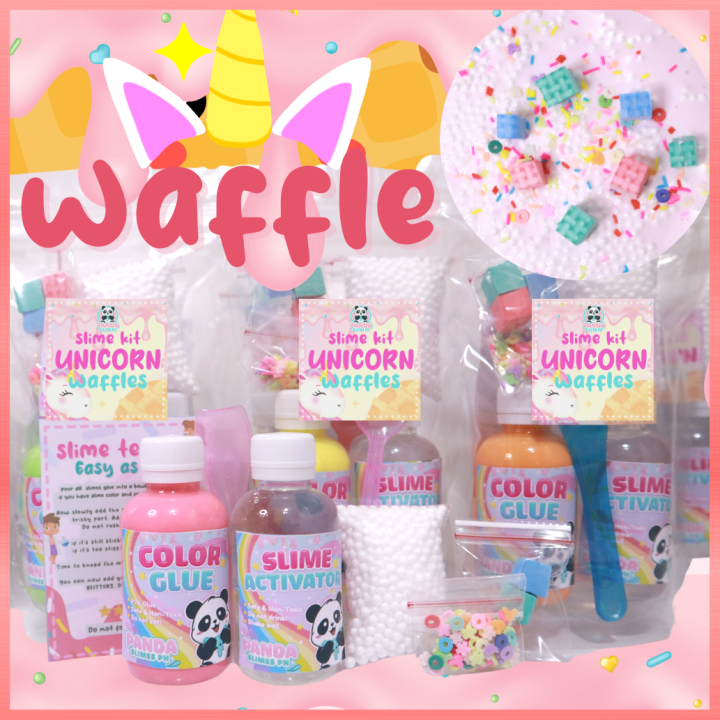 UNICORN WAFFLE MINI SLIME KIT SLIME KIT MINI Toys Kids Gift COMPLETE ...