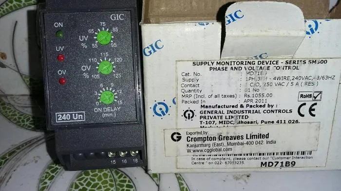 Under over voltage relay merk GIC type MD71B9 | Lazada Indonesia