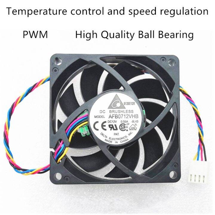 The original Delta 7015 70x70x15MM 70MM Cooling Fan AFB0712VHB DC12V 0.55A PWM AMD CPU cooling ...