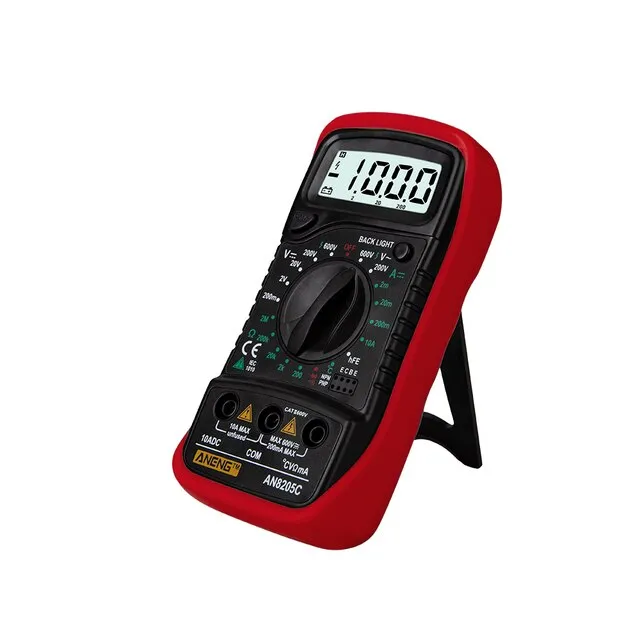 Portable An8205c Multimeter Digital Ac/dc Ammeter Volt Ohm Tester Meter ...