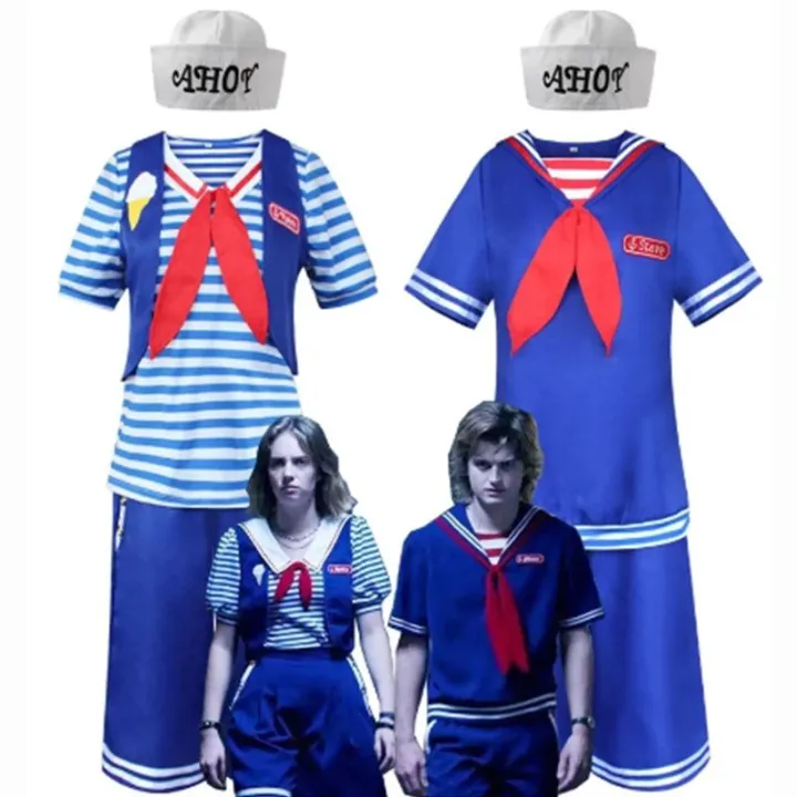 Stranger Things Robin Scoops Ahoy Cosplay Costume Uniform Dress ...