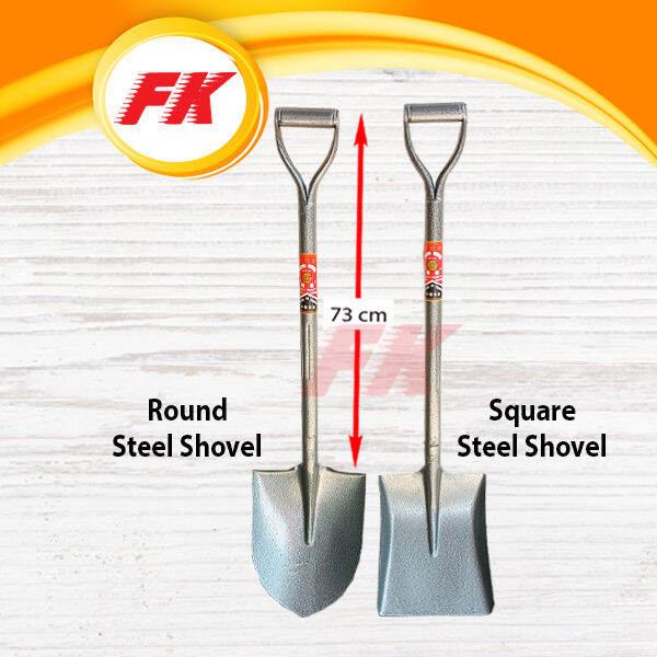 Skop BESI / METAL Shovel Square / Round | Lazada