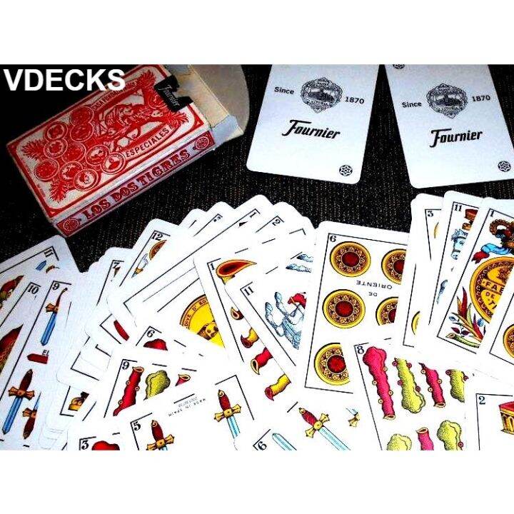 ♗1 Deck Original Fournier Los Dos Tigres Spanish Playing Cards☼ | Lazada PH