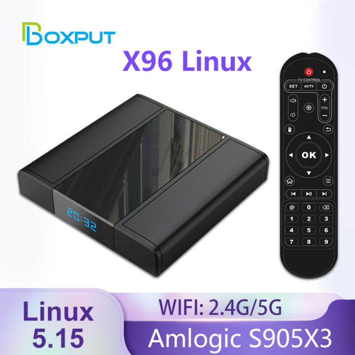 BOXPUT X96 Linux 5.15 OS TVBOX BT 4.2 2.4G/5G WiFi Amlogic S905X3 4GB 32GB Digital Signage ...