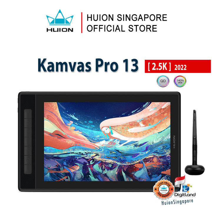 Huion Singapore Kamvas Pro 13 2.5k Drawing Tablet Pen Display with Full ...