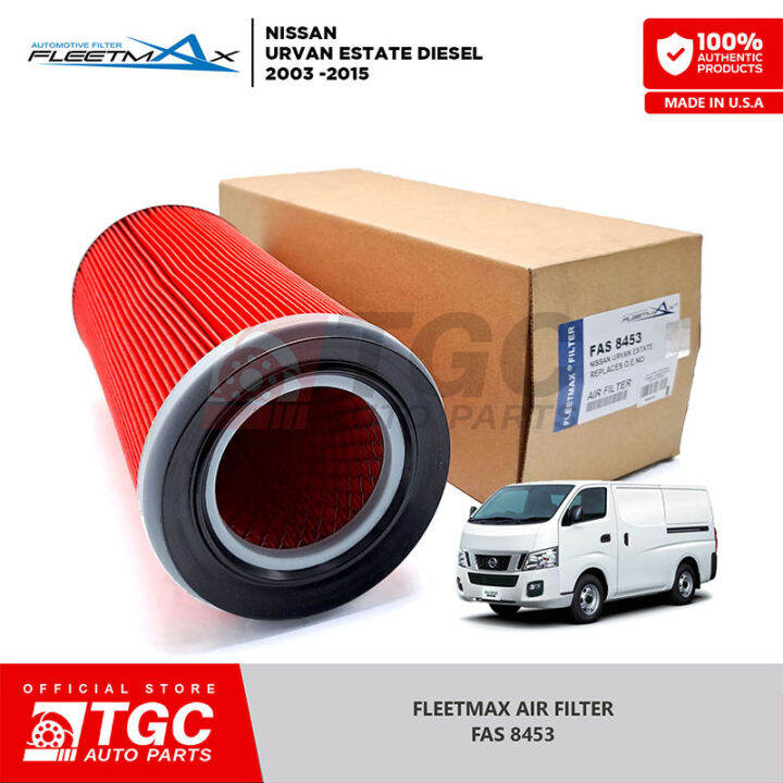 Fleetmax Air Filter / Air Cleaner NISSAN URVAN ESTATE DIESEL 2003 -2015 ...