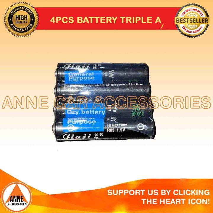 4pieces Triple A Battery Extra Heavy-Duty AAA Batteries | Lazada PH