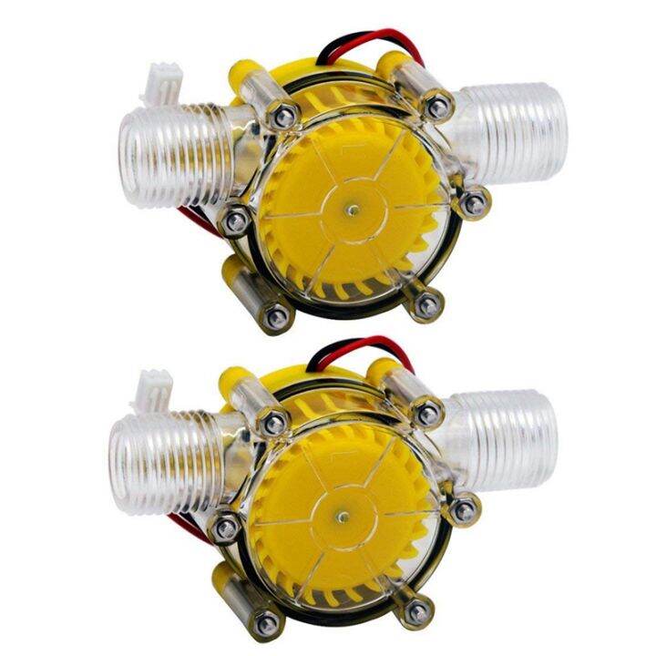 2 Pcs 10W Water Flow Pump Mini Hydro Generator Turbine Flow Hydraulic ...