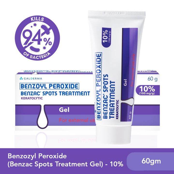 Benzac Benzoyl Peroxide Spots Treatment Gel 10 60gm Anti-Acne Pimple ...