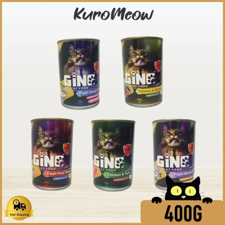Gino Cat Canned Food / Cat Can Food 400G - ( Tuna, Ocean Fish, Chicken ...