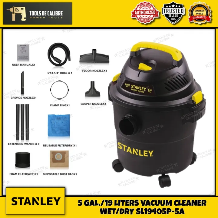 STANLEY Wet/Dry Vacuum Cleaner 5Gal/19L 1000W SL19405P-5A | Lazada PH