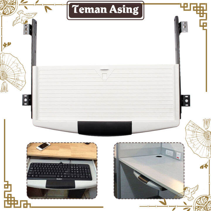 Keyboard Tray Putih 51X25CM Rel Laci Meja Komputer Baja Gulungan Dingin ...