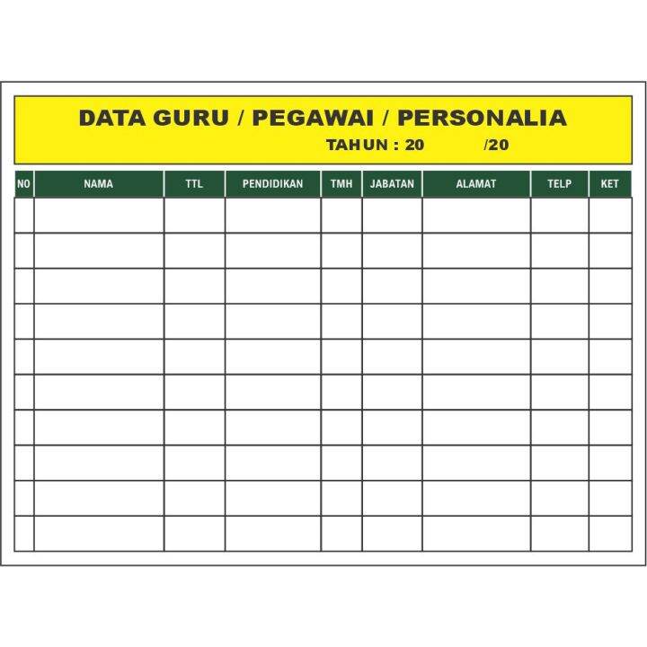 Spanduk Banner Data Pegawai Guru Personalia Custom | Lazada Indonesia