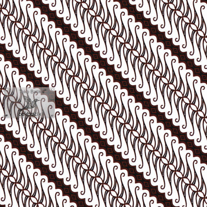 kain batik - Motif Klasik Parang Pancing Modifikasi Sogan Putih (Ukuran ...