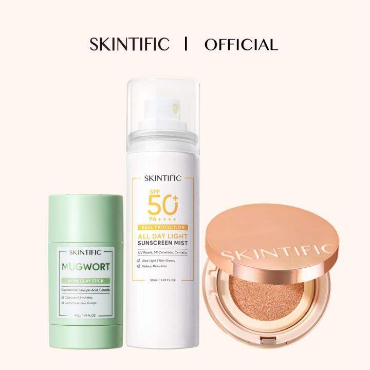 SKINTIFIC Paket Praktis 3 Steps Anti Pores & Acne Clay Mask + Air ...