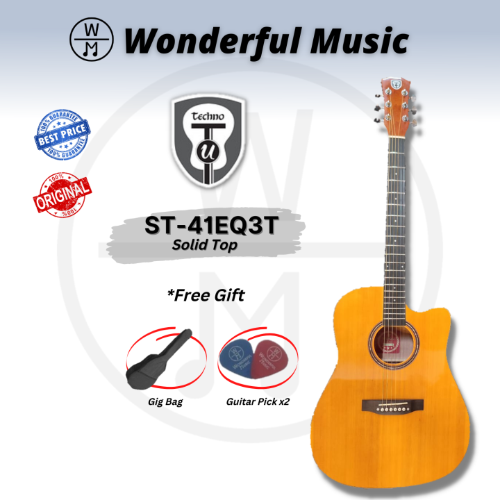 Techno ST-41EQ3T Solid Top Acoustic Guitar | Lazada