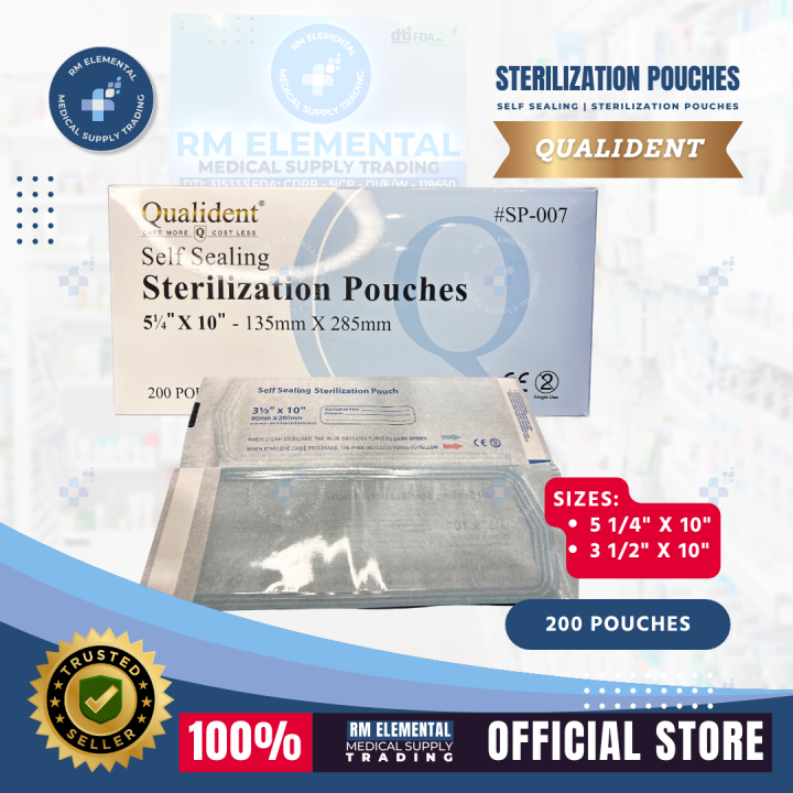 QUALIDENT Self Sealing Sterilization Pouches | Lazada PH