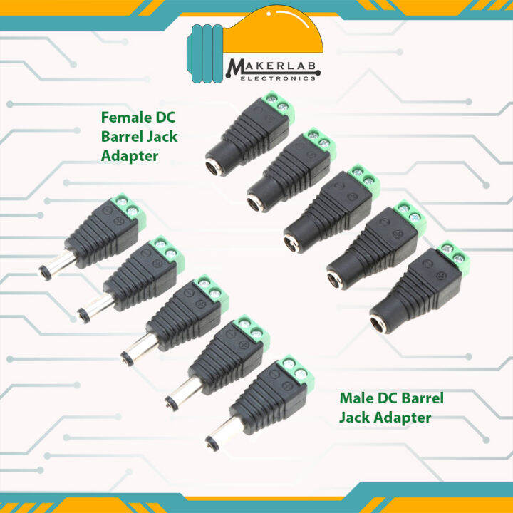 DC Barrel Jack Adapter Female & Male - 10Pcs / 5 Pairs | Lazada PH