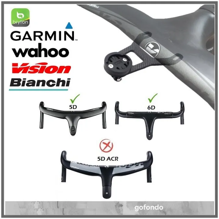 VISION METRON 5D 6D INTEGRATED HANDLEBAR CARBON COMPUTER MOUNT GARMIN ...