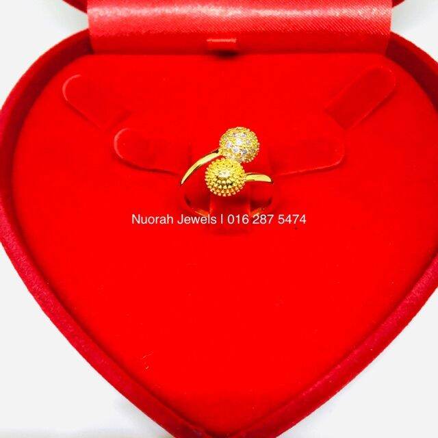 COP 916 | CINCIN DUO PERMATA | BOLEH LARAS SAIZ ⭐⭐TERBARU! Emas Korea ...