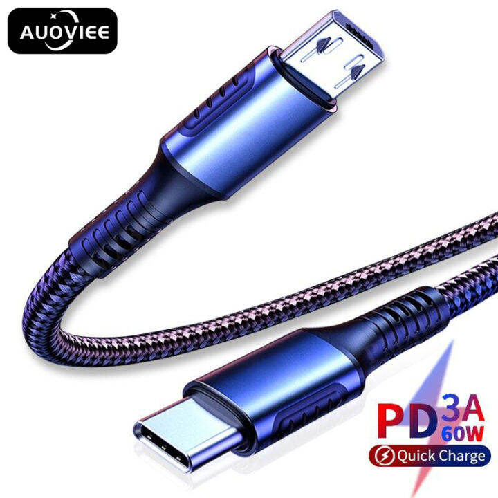 AUOVIEE สาย USB Type C เป็น Micro Usb,สำหรับโน๊ตบุ๊คพอร์ต USBC กับ ...