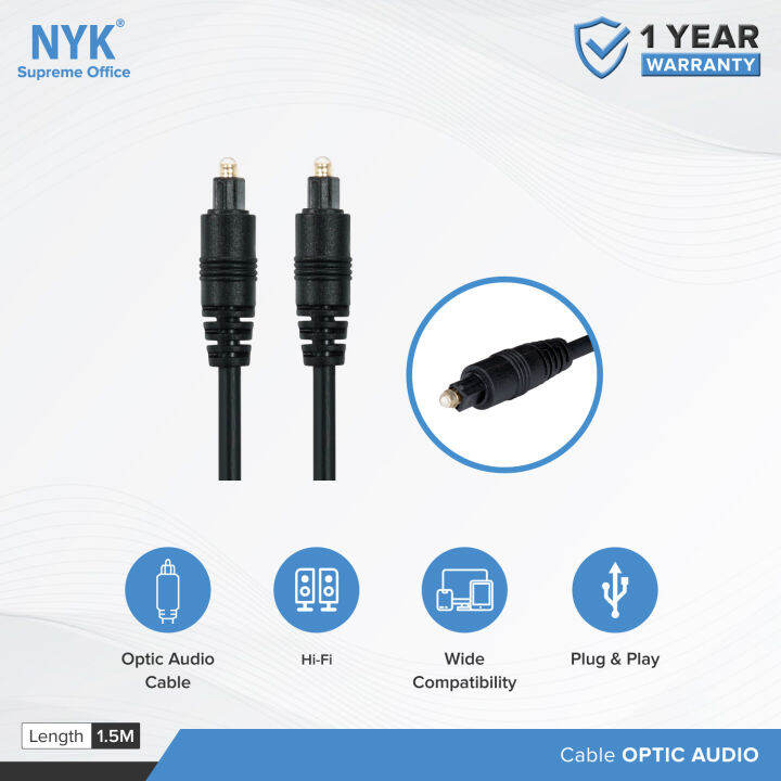 Cable NYK Kabel Audio Digital Fiber Optic 1.5 meter | Lazada Indonesia