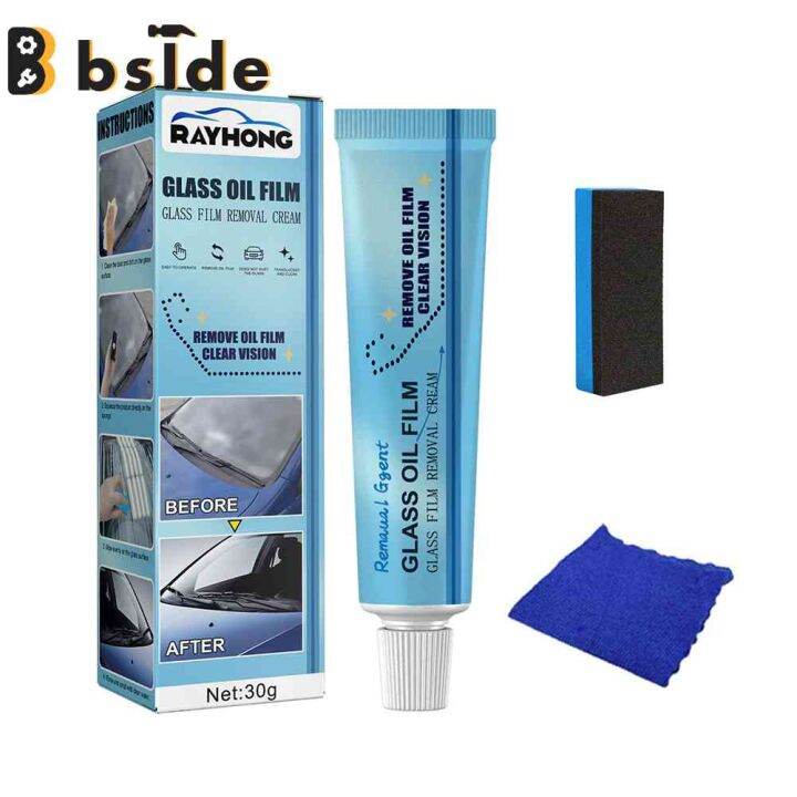 [Bside Tool Store] Rayhong Glass Oil Film Removal Paste Glass Cleaner ...