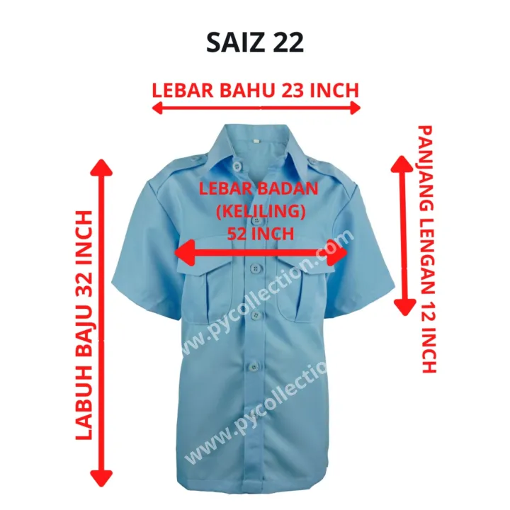 BOMBA BIRU / UNIFORM KADET BOMBA BIRU ( LENGAN PENDEK FULL SET ) K007SS ...