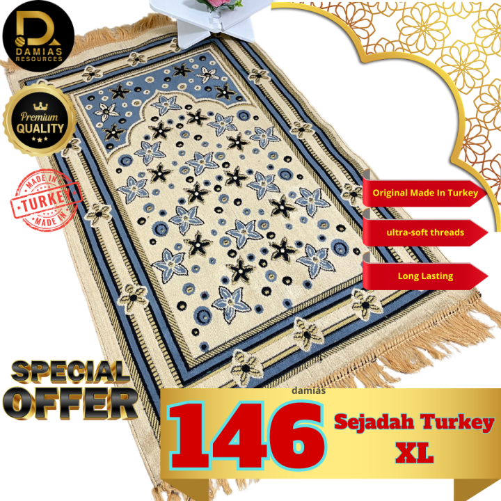 Sejadah design Turkey VIP Berkualiti Tinggi 120 CM X 70 CM +/- Sesuai ...