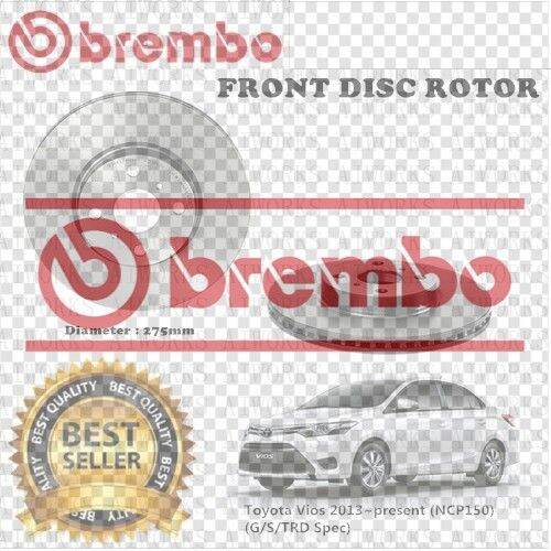 BREMBO Toyota Vios NCP150 G S TRD Spec 2013~present Front Rear Brake ...