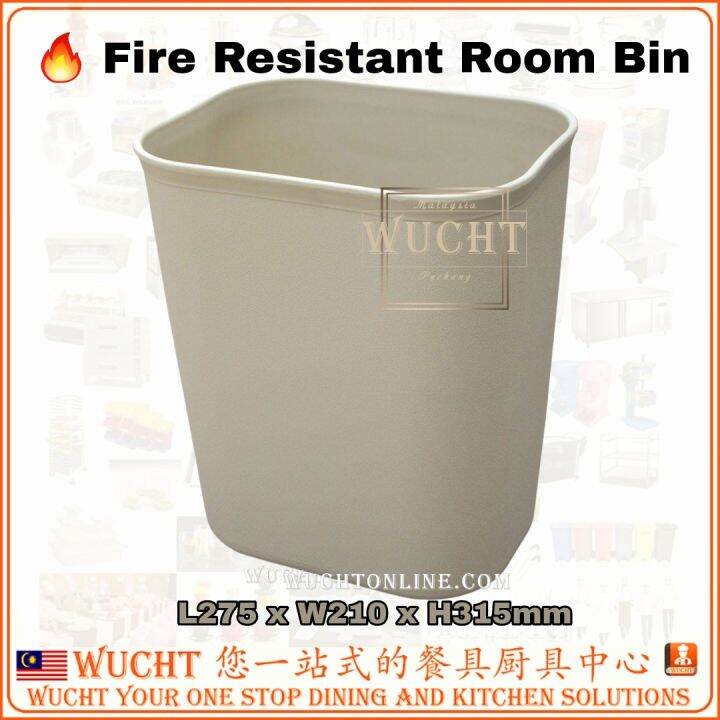 【WUCHT】Commercial - Fire-Resistant Wastebasket, Rectangular, Fiberglass ...