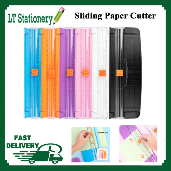 (Lt Stationery) Plastic Sliding Paper Cutter A4 hidden blade safety ...