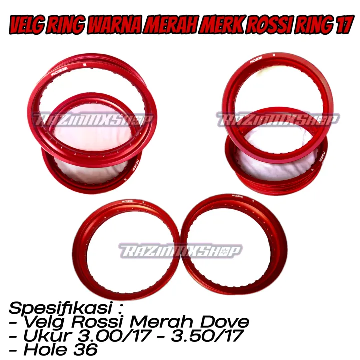 Velg Ring 17 Rossi Warna Merah Dove Ukur 3.00/3.50 | Lazada Indonesia