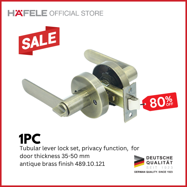 Hafele DIY Tubular Lever Lockset, Privacy Function, Heavy Duty Lever ...