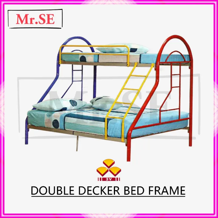 3V Colorful Bund Bed Double Decker Bed Frame Katil atas bawah | Lazada