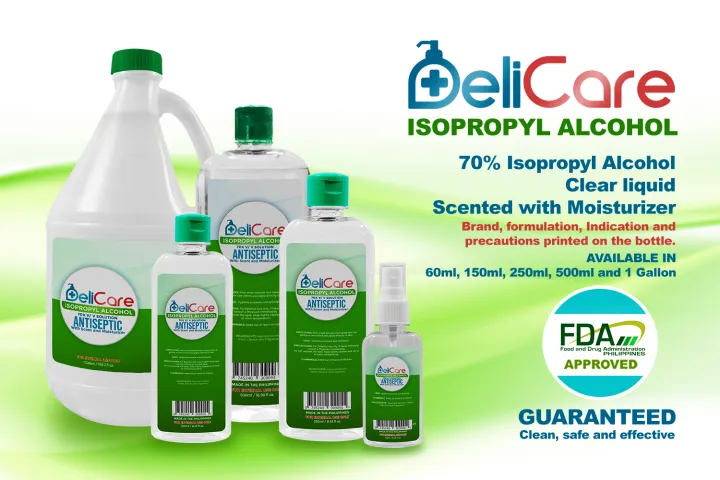 DeliCare Isopropyl Alcohol Clear Liquid Scented with Moisturizer ...