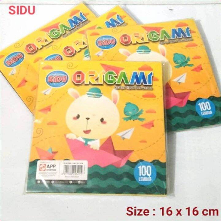 Kertas Lipat Origami Sidu 16x16 cm Isi 100 Lembar | Lazada Indonesia