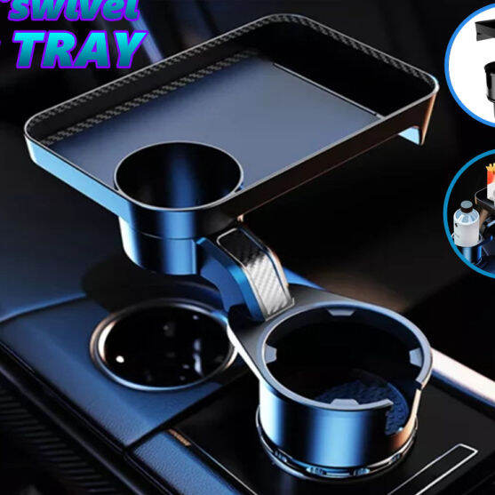 Portable Car Cup Holder Attachable Meal Tray Expanded Table Desk Car ...