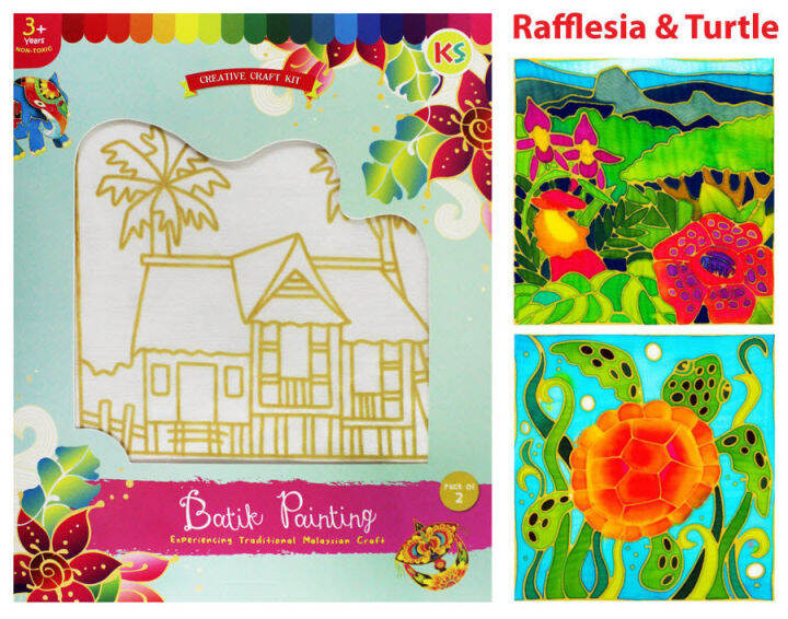 KS BATIK PAINTING 2-in-1 Box Kit : Rafflesia & Turtle | Lazada