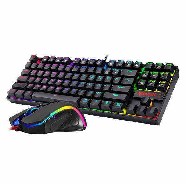 Red Dragon Mechanical RGB Gaming Keyboard Mouse Set Brown | Lazada.co.th
