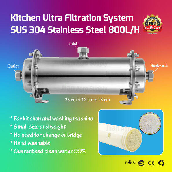 Kitchen Ultra-Filtration Membrane Water Filter SUS 304 Stainless Steel ...