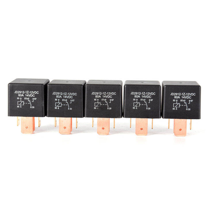 Waterproof 12V Relay DC SPDT 80A 5 Pin Car Changeover Automotive ON/OFF ...