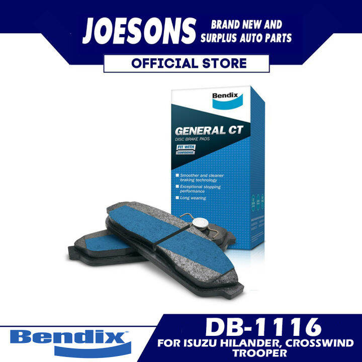 DB-1116 GCT FRONT BRAKEPADS FOR ISUZU HILANDER, CROSSWIND & TROOPER (BENDIX) | Lazada PH