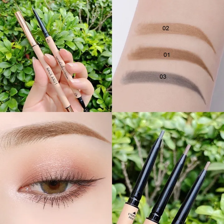 mk339 (ใหม่/แท้) ดินสอเขียนคิ้วแบบหมุน พร้อมแปรงปัดคิ้วในตัว กันน้ำ ติด ...