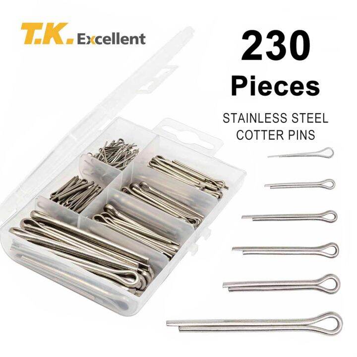304 Stainless Steel Cotter Pin Set ,230 Pcs Cotter Pin Mechanical Hitch ...