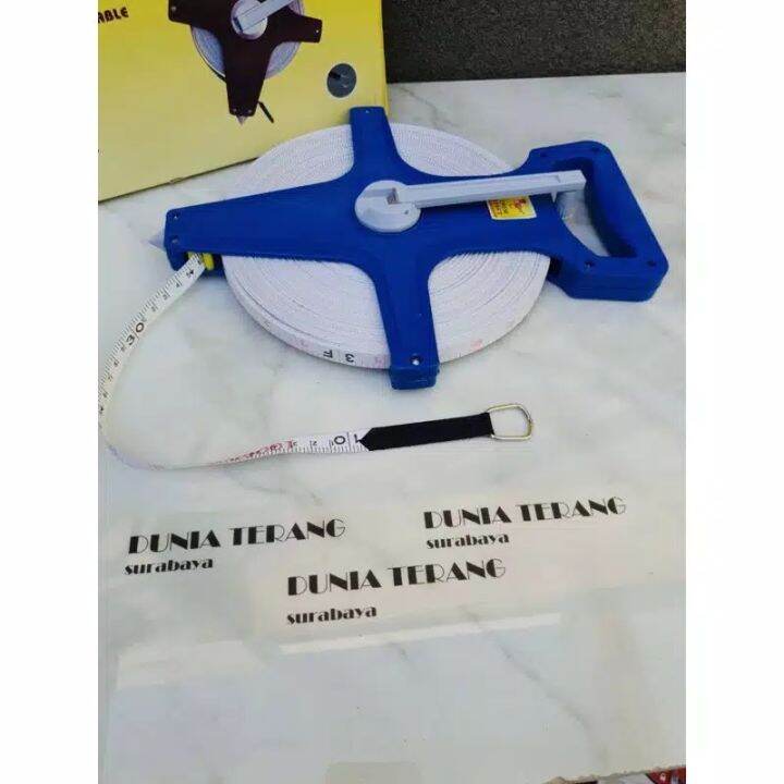 Meteran Fiber MAXI 100 meter Meteran Tancap 100m Meter Rol Fiberglass | Lazada Indonesia